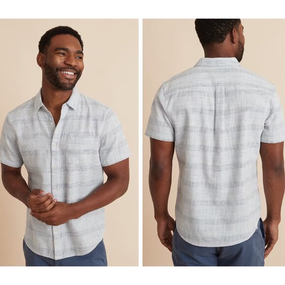 Marine Layer | Shirts | Marine Layer Blue Selvage Striped Short Sleeve ...